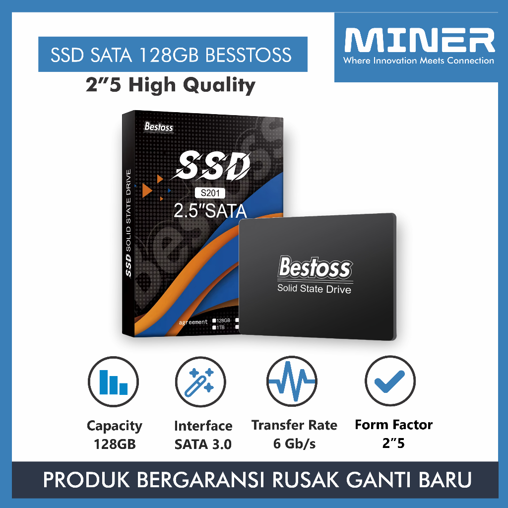 Jual MINER SSD 128GB Sata 2.5” Bestoss | Shopee Indonesia