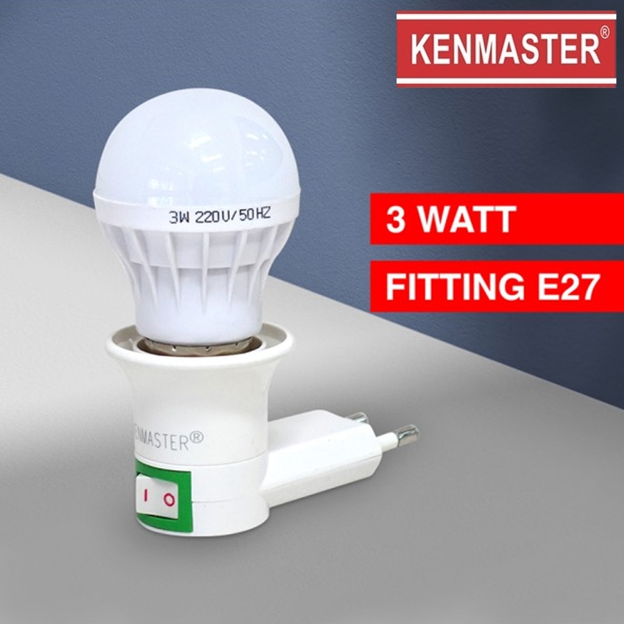 Jual kenmaster Lampu Dim Night Light 3 watt / Lampu Tidur Colok Listrik ...