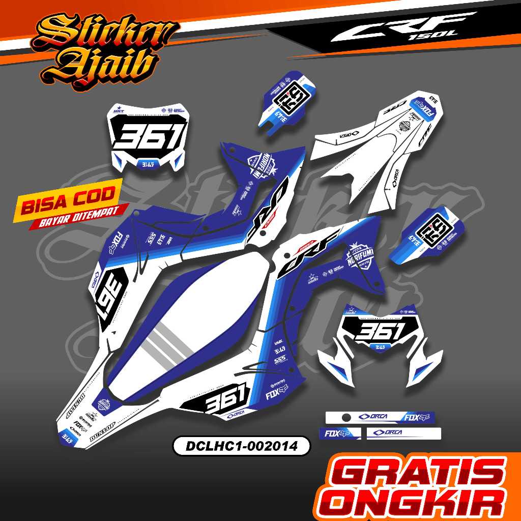 Jual Sticker Decal Full Body CRF 150 L Trail Supermoto Enduro Variasi ...