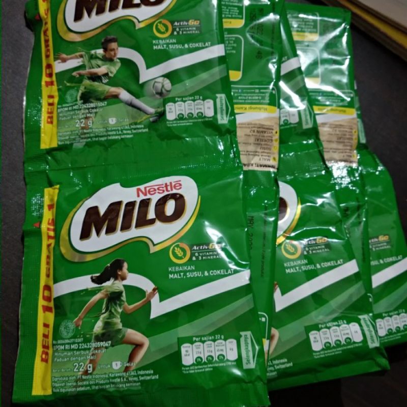 Jual Milo Aktiv-GO Sachet Renceng 22g Isi 10pcs | Shopee Indonesia