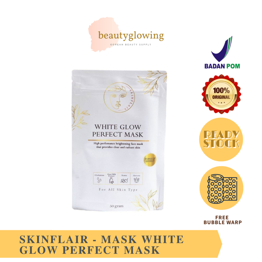 Jual SKINFLAIR - Mask White Glow Perfect Mask MASKER WAJAH | MASKER ...