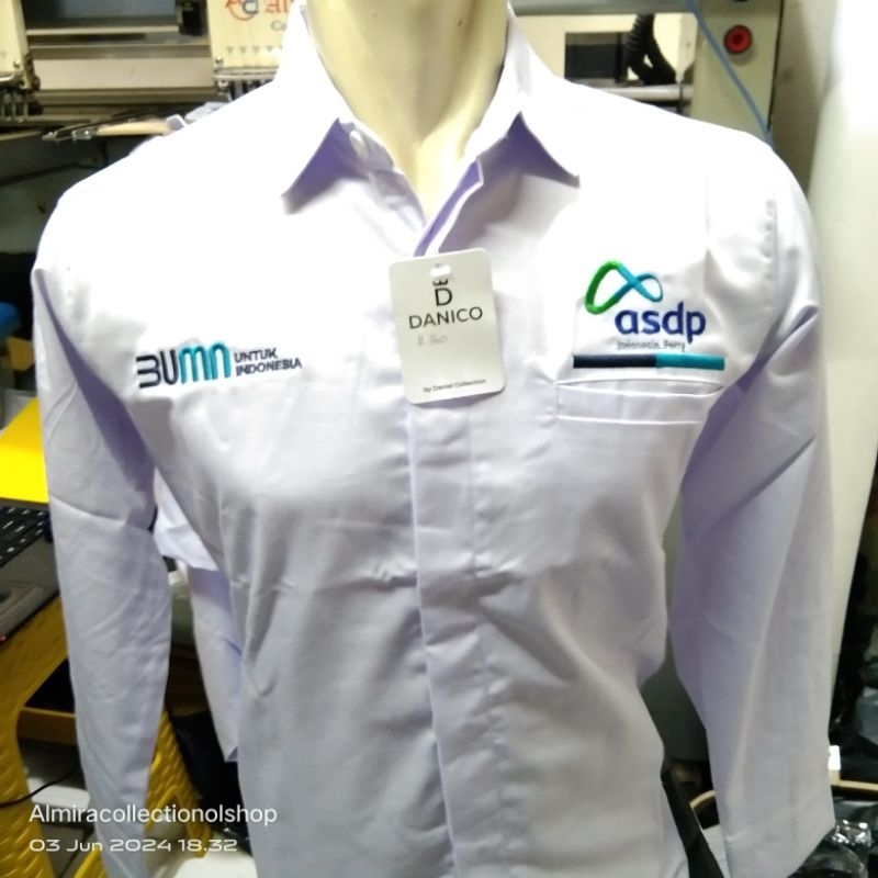 Jual KEMEJA ASDP TERBARU BAJU ASDP TERBARU FULL BORDIR | Shopee Indonesia