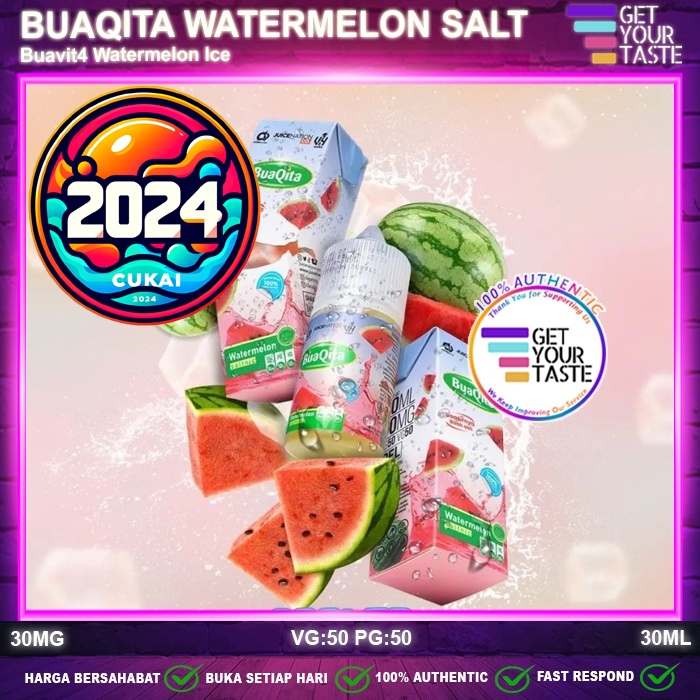 Jual Liquid BuaQita Watermelon Salt Nic 30ML Saltnic by Juicenation x ...