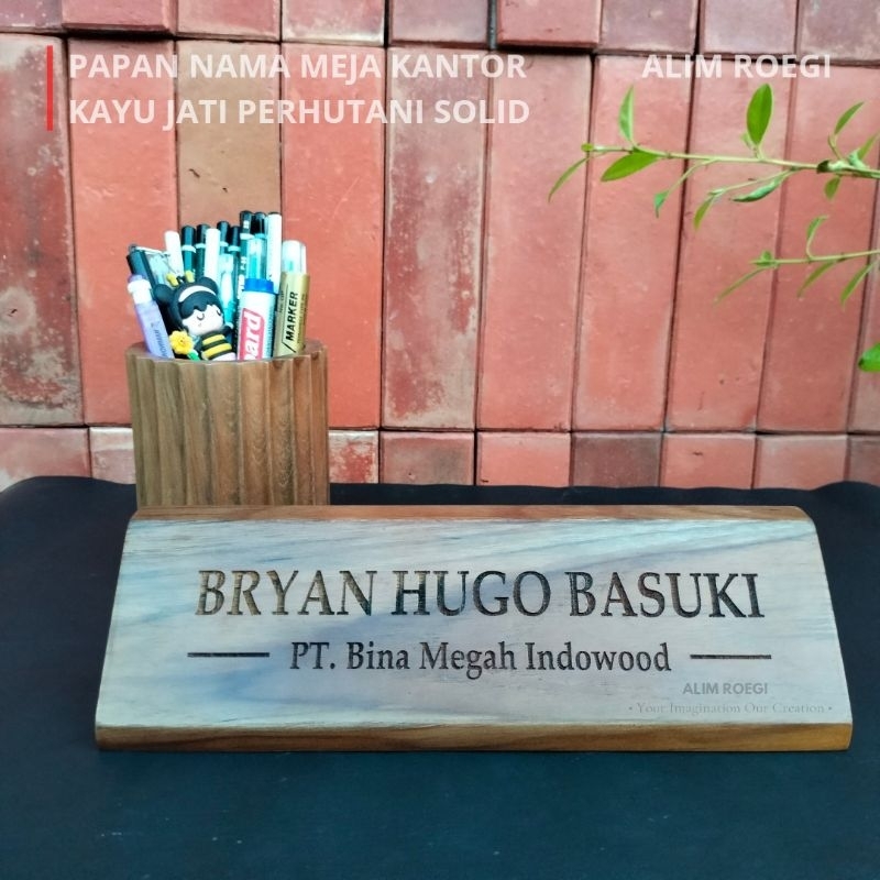 Jual Papan Nama Meja Kantor Minimalis, Table Sign, Papan Nama Direktur ...