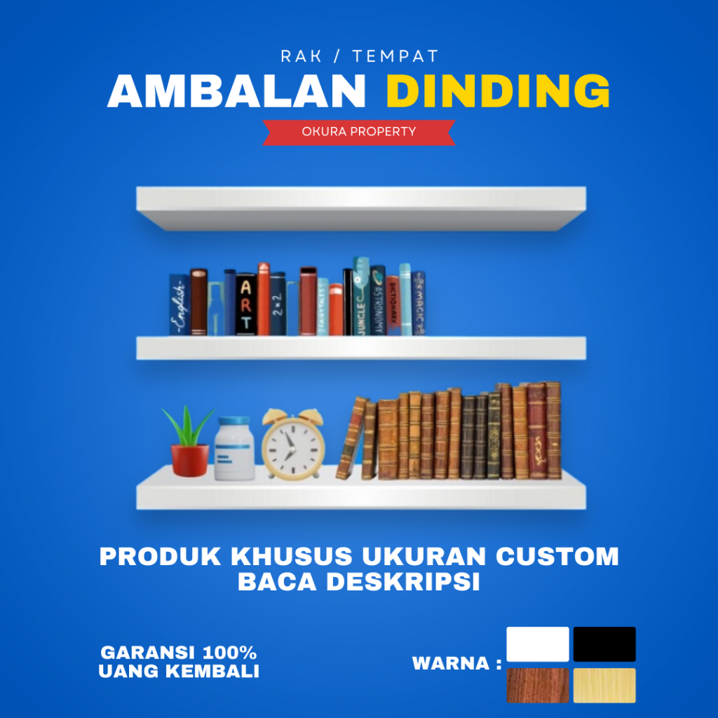 Jual Rak Ambalan COSTOM UKURAN SUKA SUKA Dinding Minimalis Hiasan Papan ...