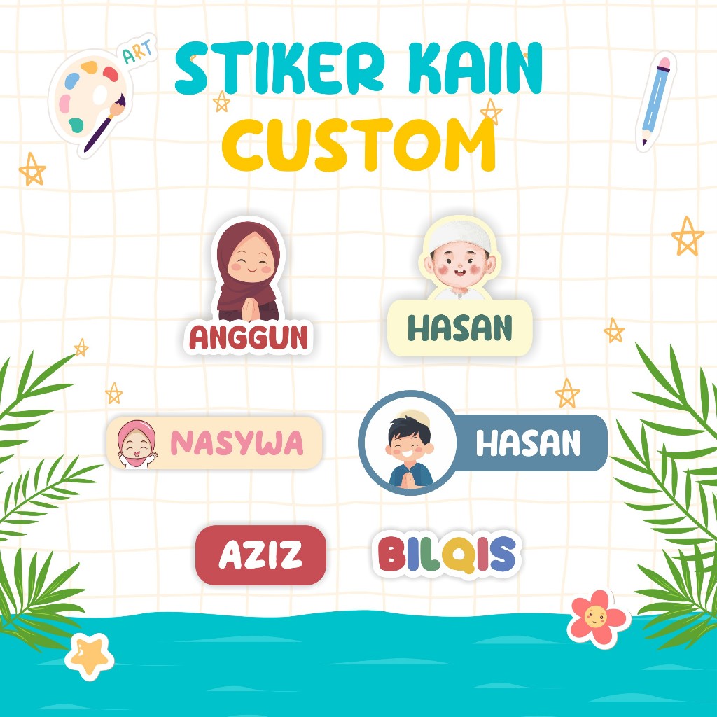 Jual STIKER KAIN CUSTOM/STIKER BAJU/STIKER LABEL NAMA BAJU/STIKER DTF ...