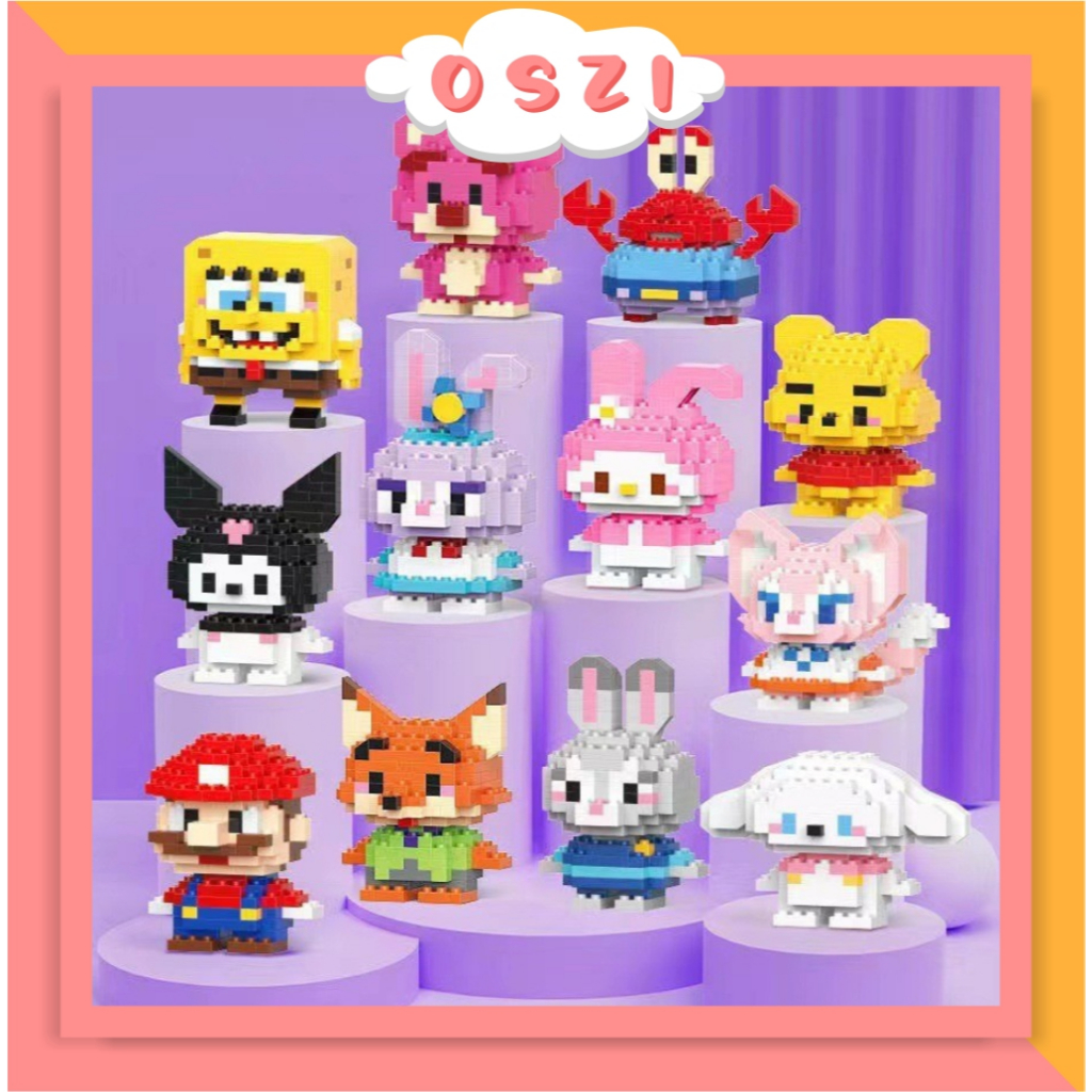 Jual OSZI Nano Block Model DIY Karakter Kartun Mainan Balok Susun ...