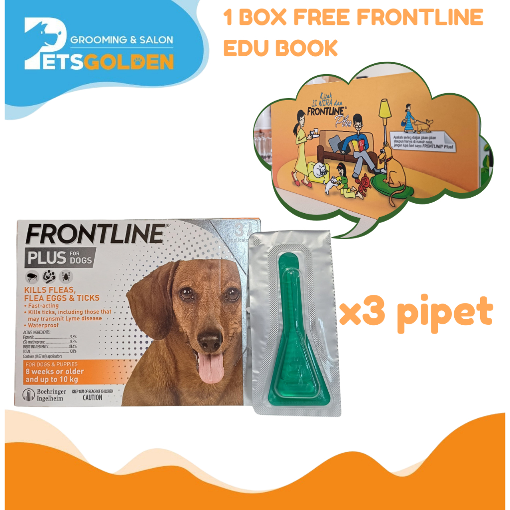 Jual Obat Kutu Frontline Plus Dog Up To 10KG ( S ) | Obat Kutu Anjing ...