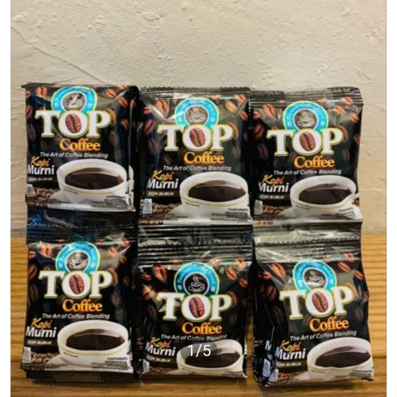 Jual KOPI HITAM TOP COFFEE murni renceng kecil isi 10 pics | Shopee ...