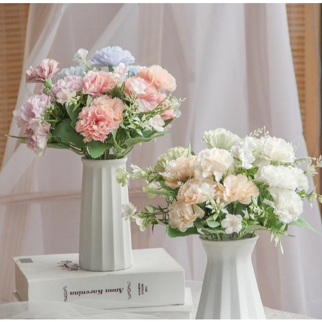 Jual ARTIFICIAL CARNATION SPRAY BUNGA ANYELIR PALSU DEKORASI RUMAH ...