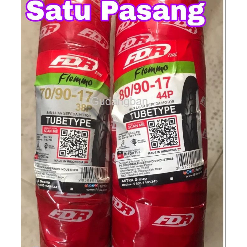 Jual Ban Motor Satu Pasang Bebek Fdr Flemo pro Tubetype Ban dalam ...