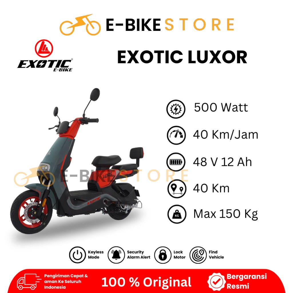 Jual SEPEDA LISTRIK EXOTIC LUXOR BY PACIFIC | Shopee Indonesia