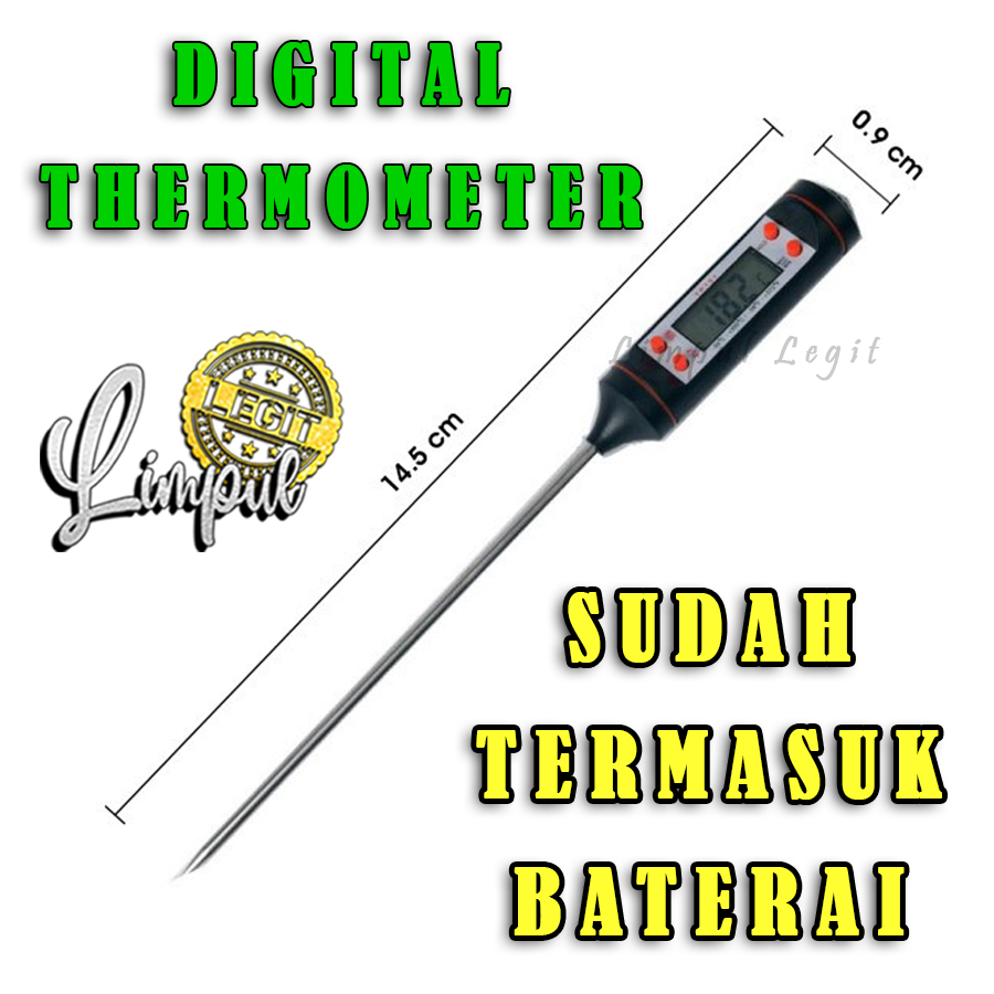 Jual Digital Thermometer masak termometer suhu air minyak adonan kue ...