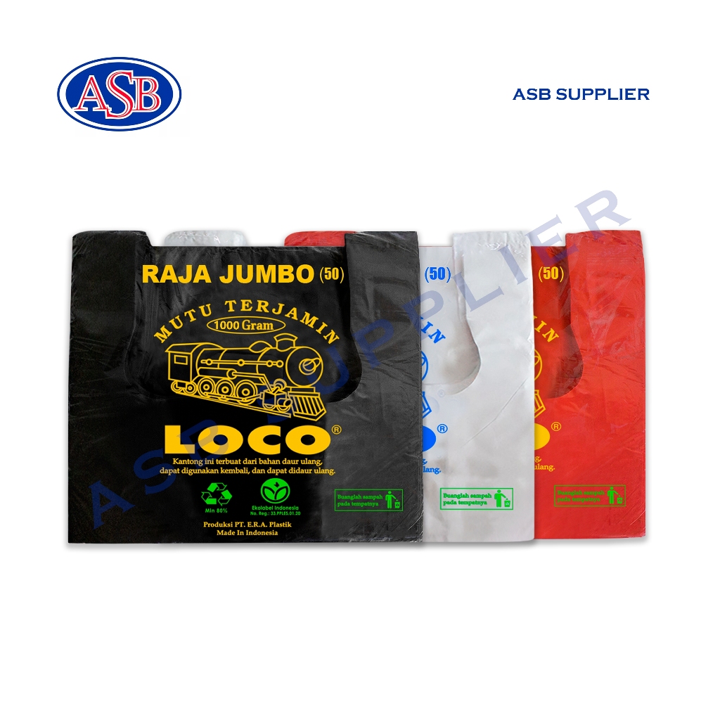 Jual Kantong Plastik Kresek HDPE Loco Ukuran 50 / RAJA JUMBO (1 Kg ...