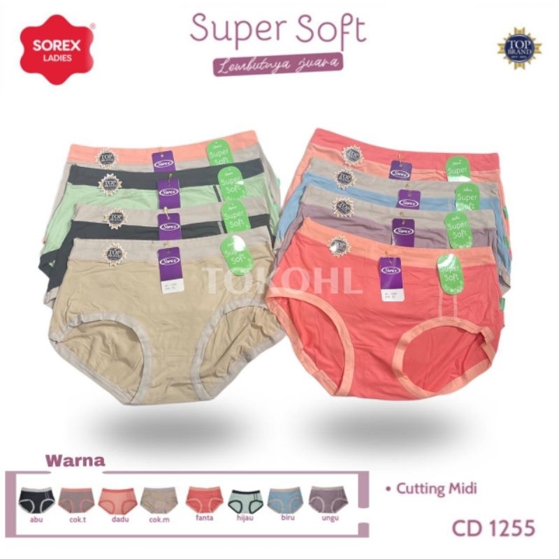 Jual Isi 3 PCS, 6 PCS CD Sorex 1255 Celana Dalam Wanita Super Soft | Shopee Indonesia