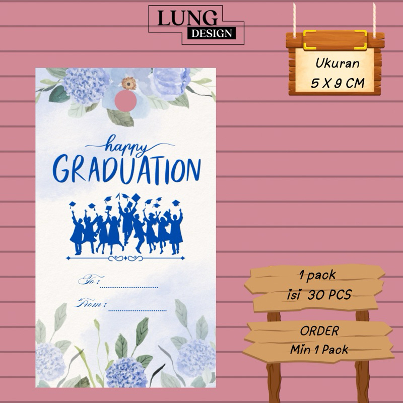 Jual Hangtag Happy Graduation / Hang Tag Wisuda Karakter Kartun ...