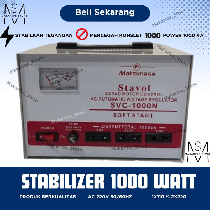 Jual Stabilizer Matsunaga 1000watt Stavol Listrik | Shopee Indonesia