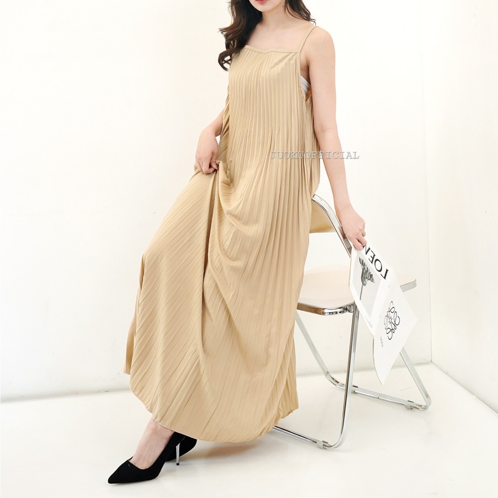 Jual Inner Dress Plisket Mayung / Dress Polos Plisket / Inner Plisket ...