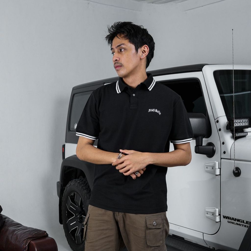 Jual IRISH KELLY Polo Shirt Black | Shopee Indonesia