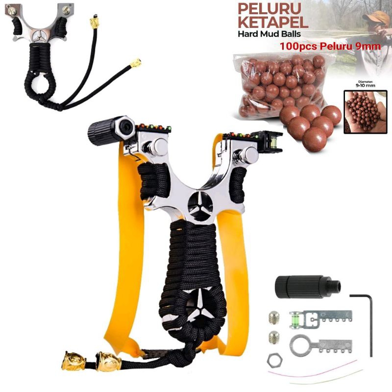 Jual Ketapel Laser 100 Butir Peluru Ketapel Full Set Slingshoot ...