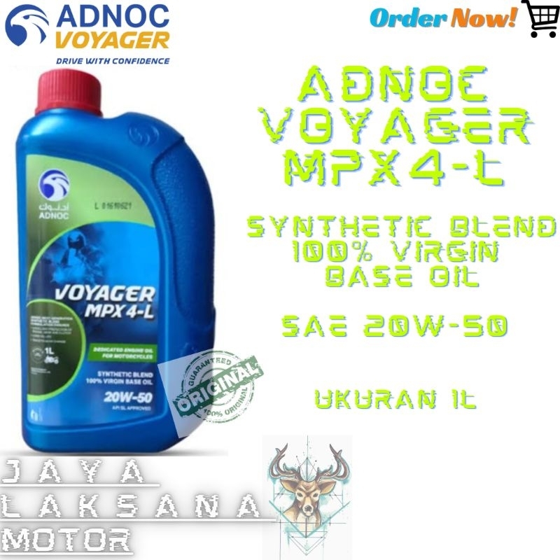 Jual ADNOC VOYAGER MPX4L MPX4-L MPX 4L 20W50 20W 50 20W-50 OLI MESIN OLI MOTOR 4T 4TAK ...