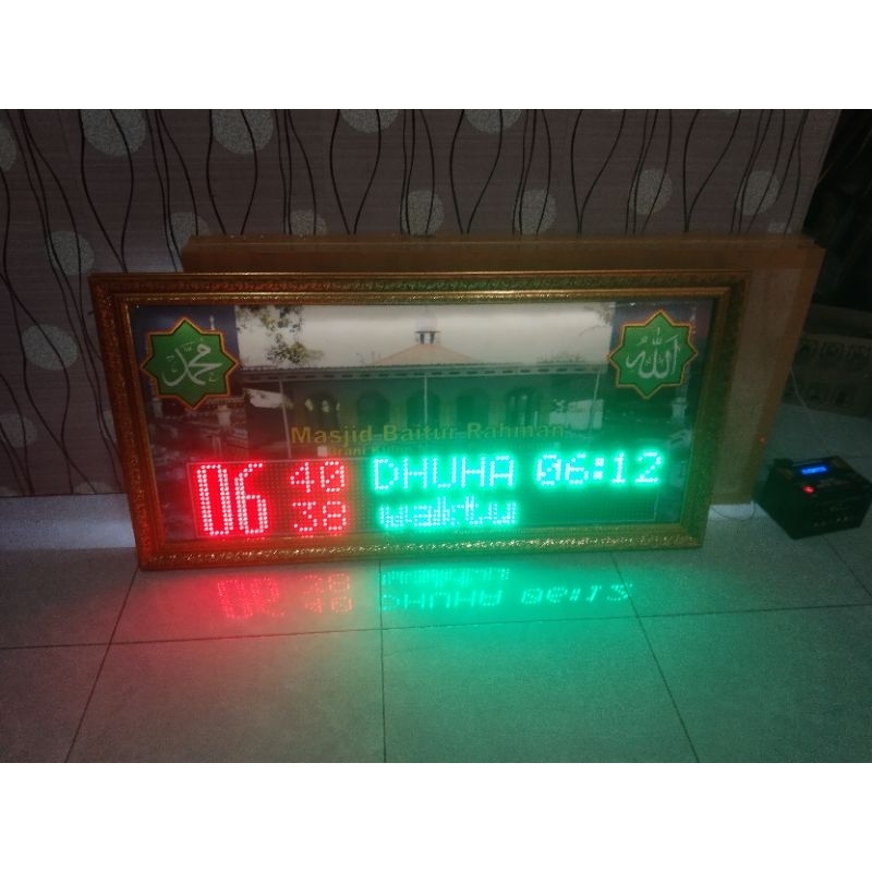 Jual jam sholat digital 120x60cm | Shopee Indonesia