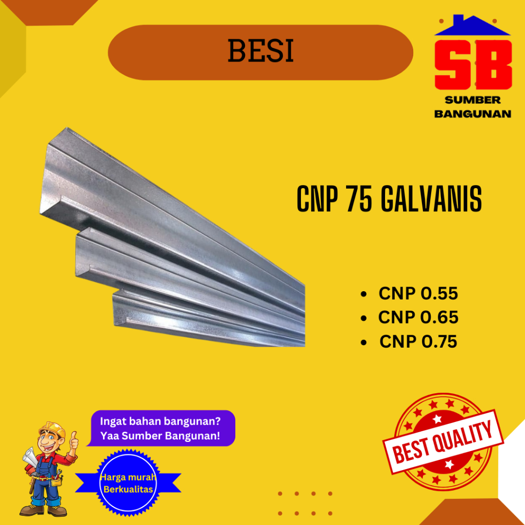 Jual BAJA RINGAN CANAL C75 CNP 75 CNP75 KANAL C GALVALUM TRUSS 0.7 0.75 ...