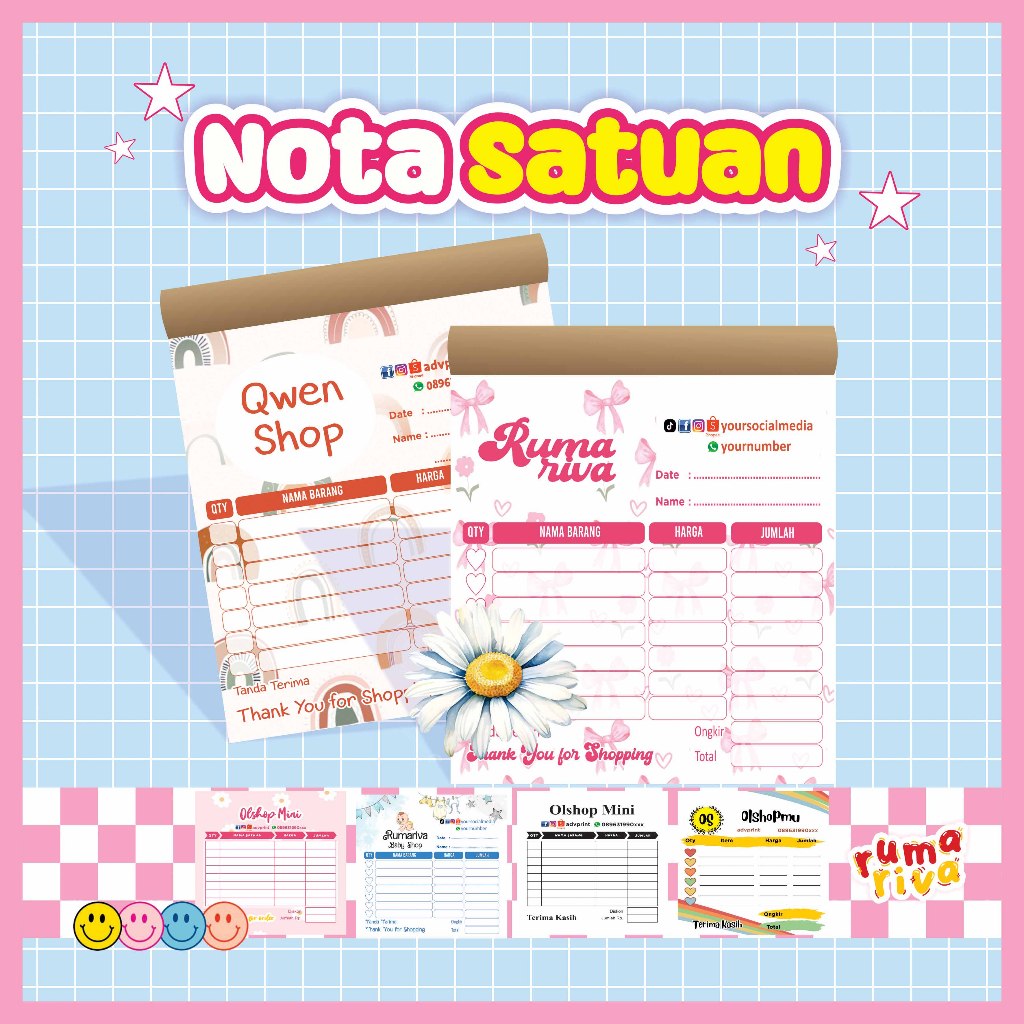 Jual NOTA 1/6 FOLIO NOTA 2 IN 1 NOTA PENJUALAN NOTA CUSTOM | Shopee ...