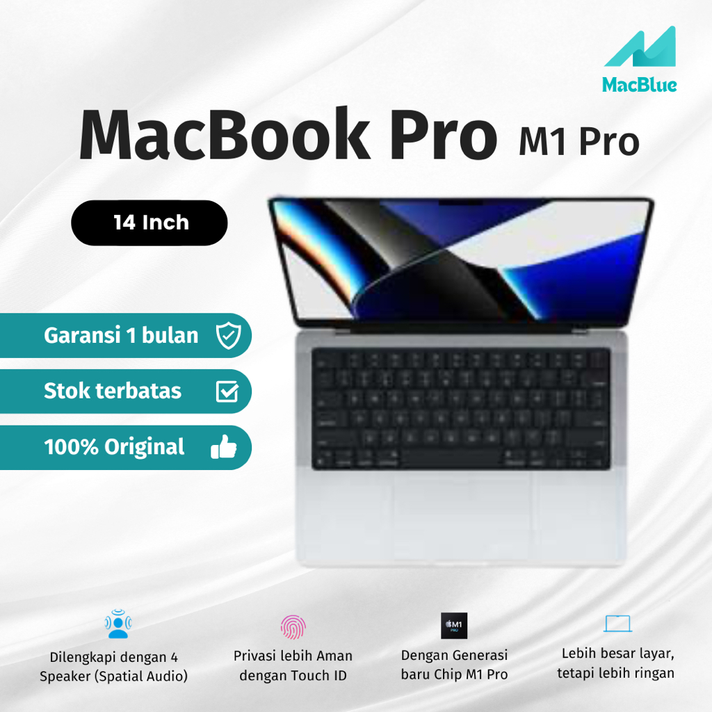 Jual MacBook M1 Pro 2021 14inch 512GB / 1TB SPACE GRAY Silver Second Original - Macblue | Shopee ...