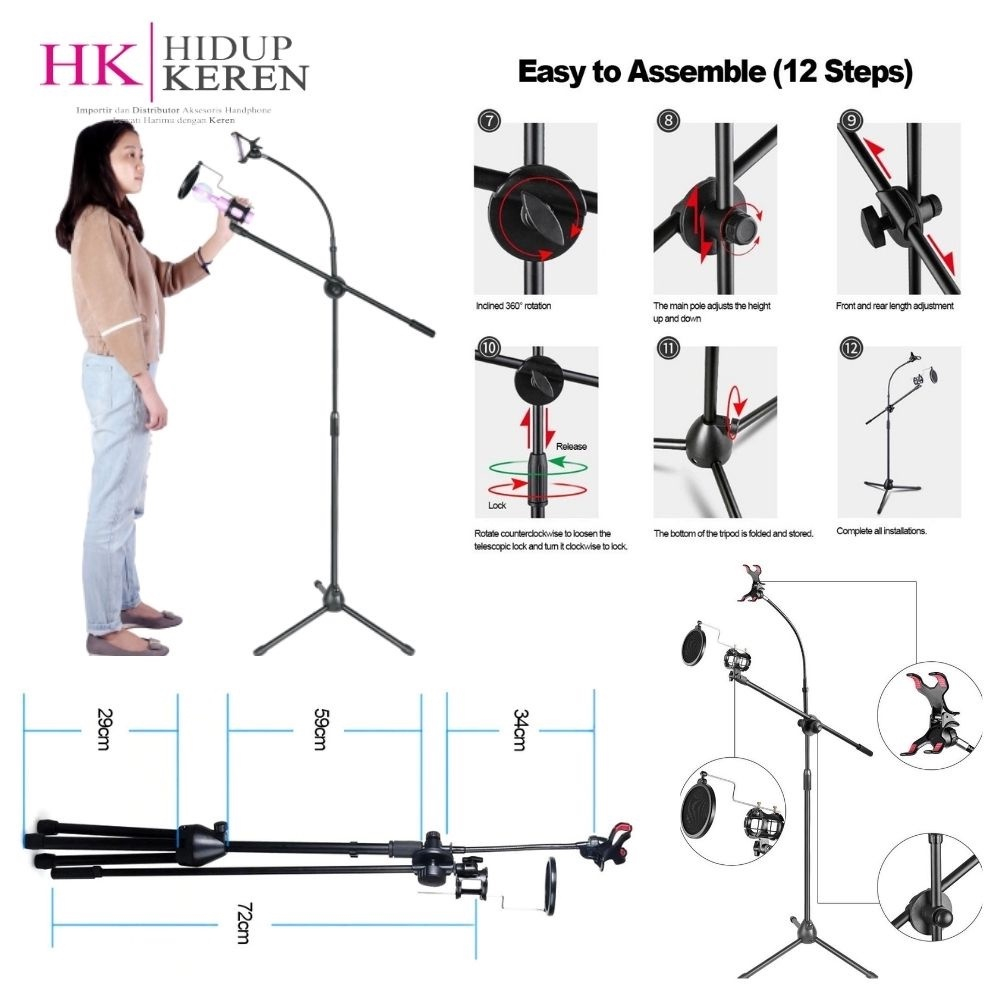 Jual Stand Mic Terlengkap & Harga Terbaru Mei 2026 | Shopee Indonesia