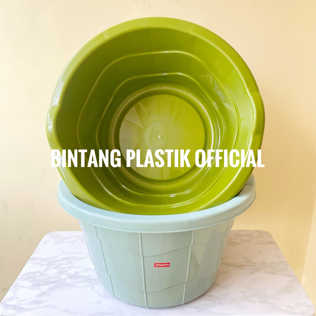 Jual (1 PCS) BAK AIR JUMBO 45 LITER PACIFIC PLASTIK TEBAL HIJAU ABU ...