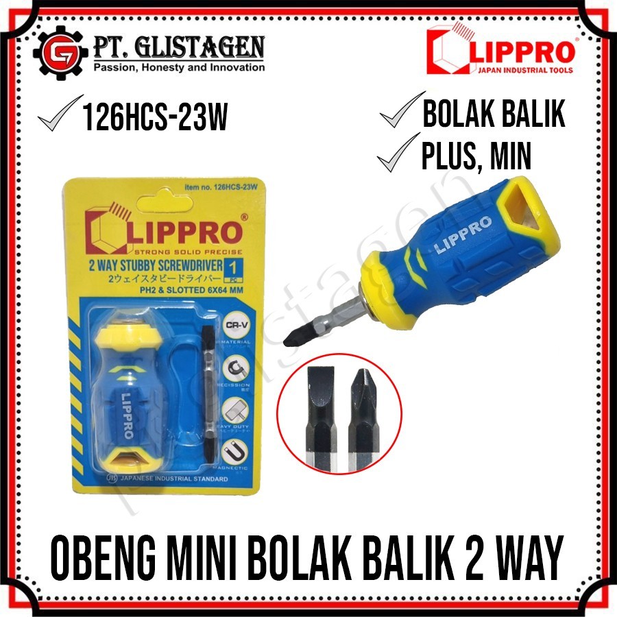 Jual Lippro 126HCS-23W Obeng Cebol 2 Way Bolak Balik Mini Screwdriver ...