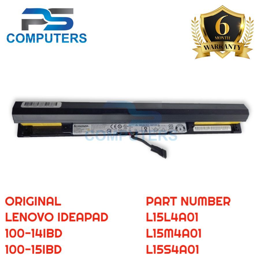 Jual Baterai Original LENOVO IDEAPAD 100-14IBD 100-15IBD L15L4A01 ...