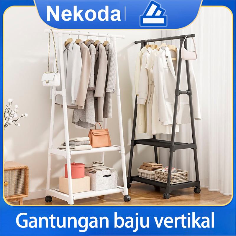 Jual Nekoda rak susun serbaguna tempat baju dengan 4 roda/ Rak ...