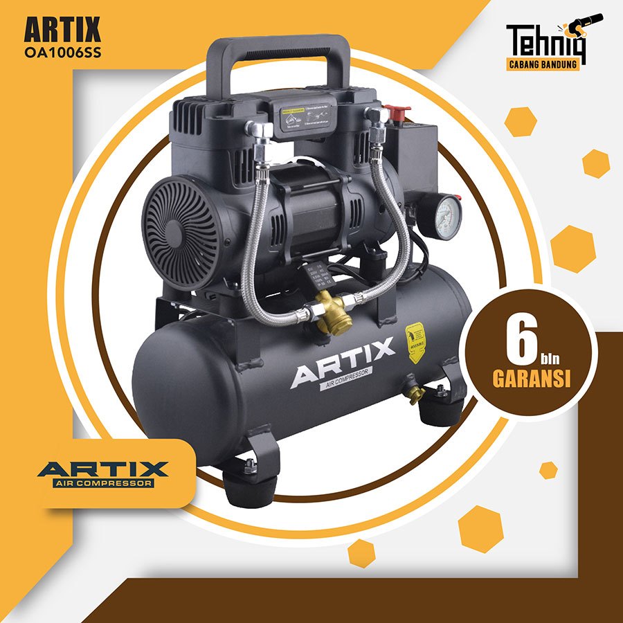 Jual Mesin Kompresor Listrik Artix OA 1006SS 1HP 6Liter (Tanpa Oli ...