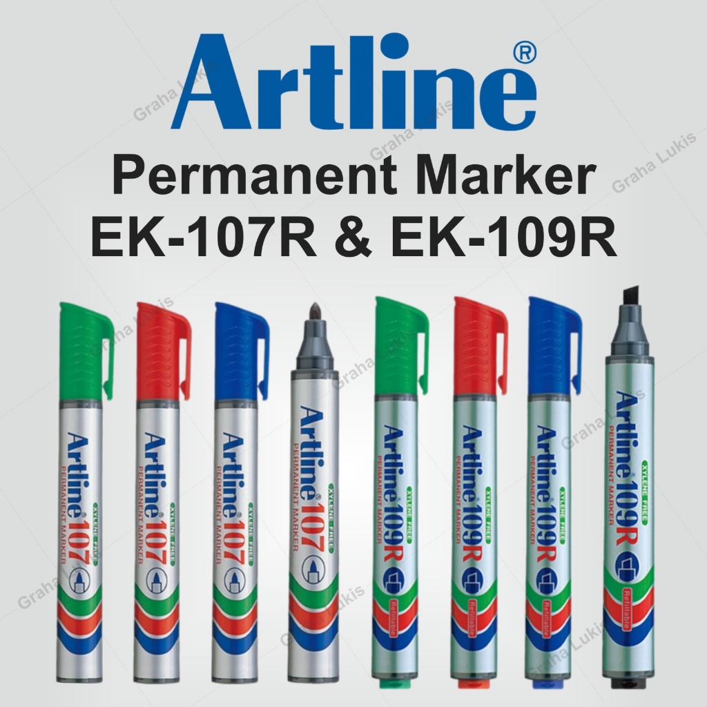 Jual ARTLINE Spidol Permanent / Marker EK-107R / EK-109R | Shopee Indonesia