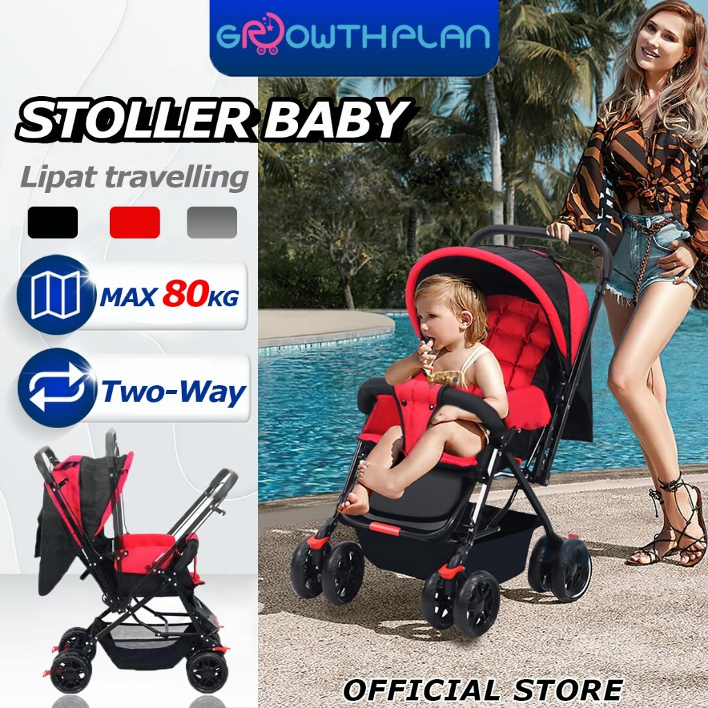 Jual Stroller baby duduk dan tidur 2 Way Kereta Dorong Bayi Lipat ...