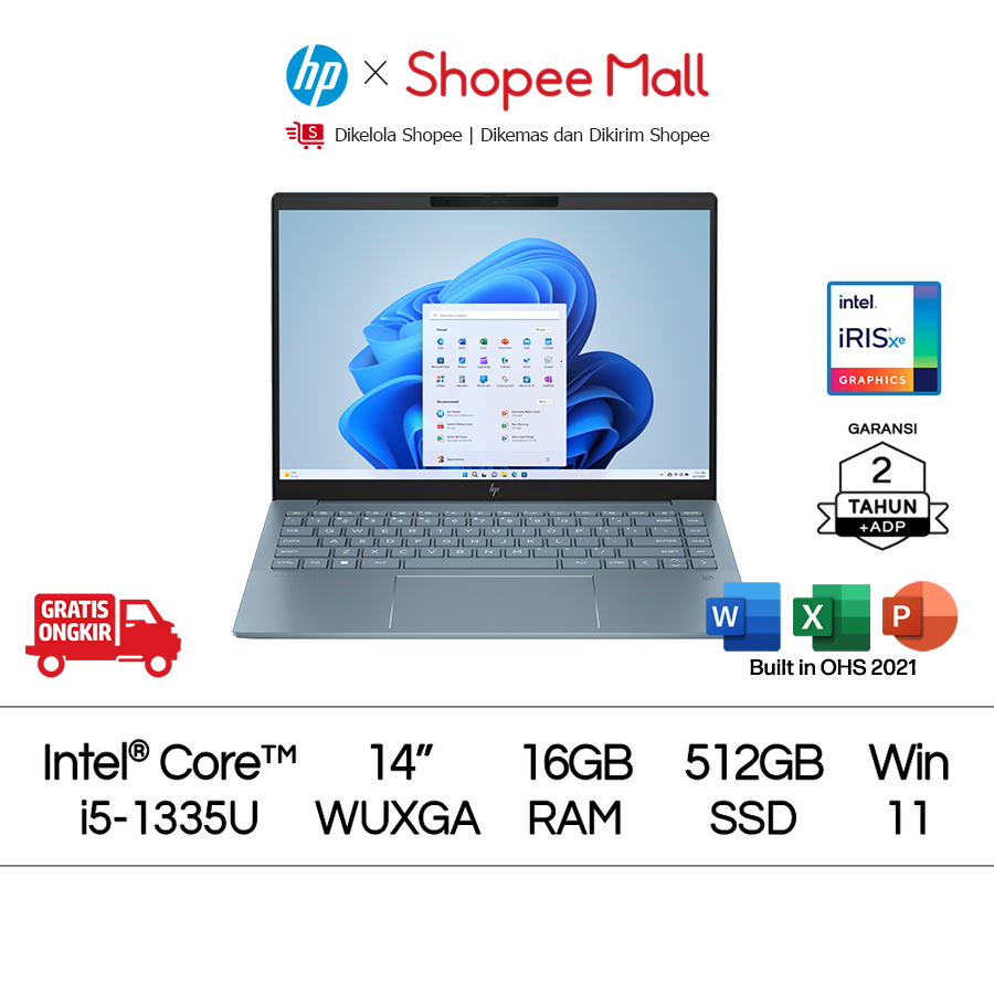 Jual HP Pavilion Plus 14 inch Laptop 14-ew0021TU (PP,i5-1335U,16GB ...