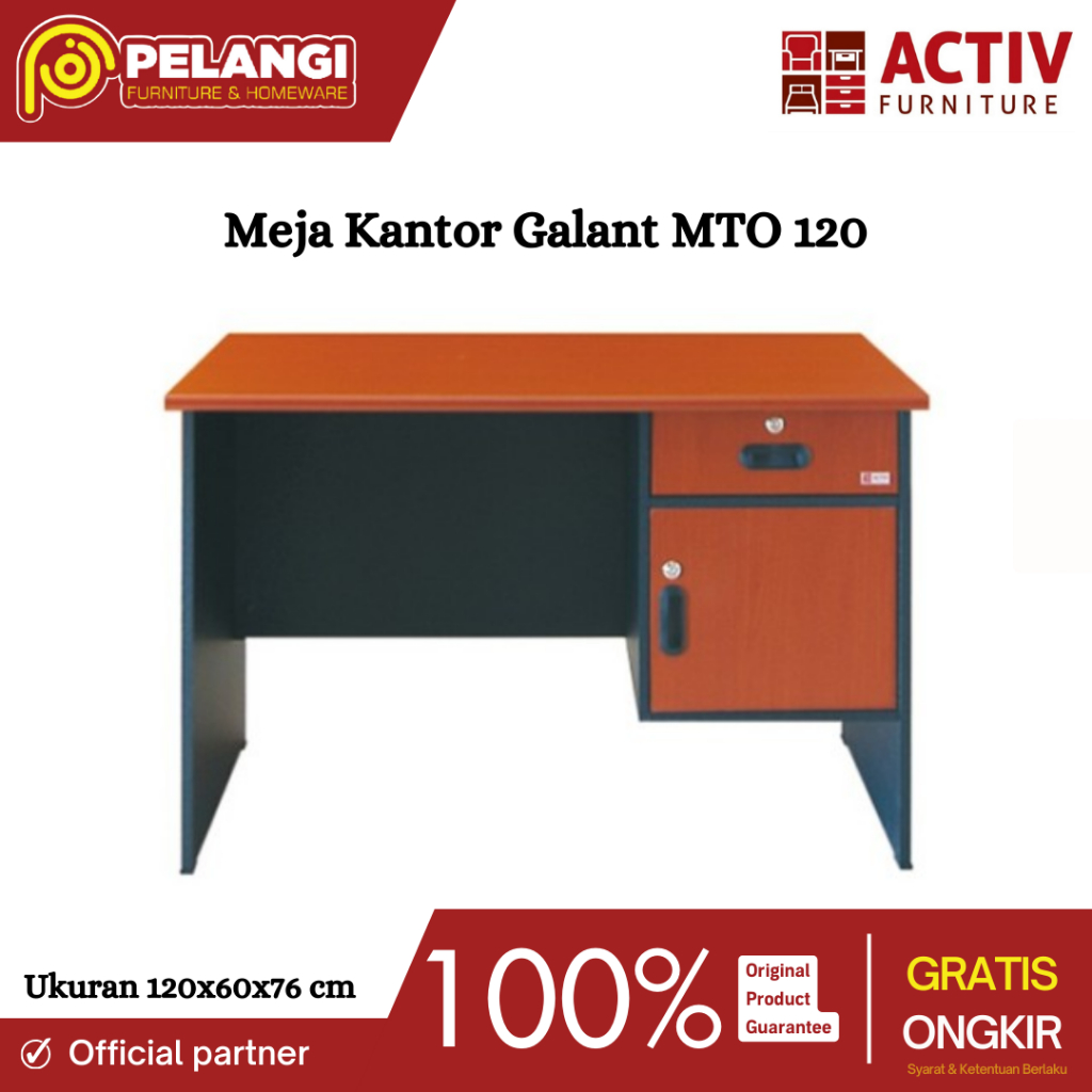 Jual Meja Kantor Activ Galant MTO 120 | Meja Kerja | Meja Tulis | Meja ...