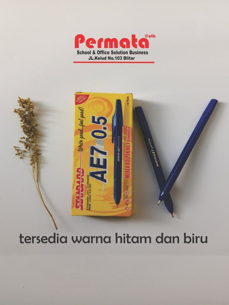 Jual Pulpen\Bolpoint Standard AE7 0,5 mm (12 PCS) | Shopee Indonesia