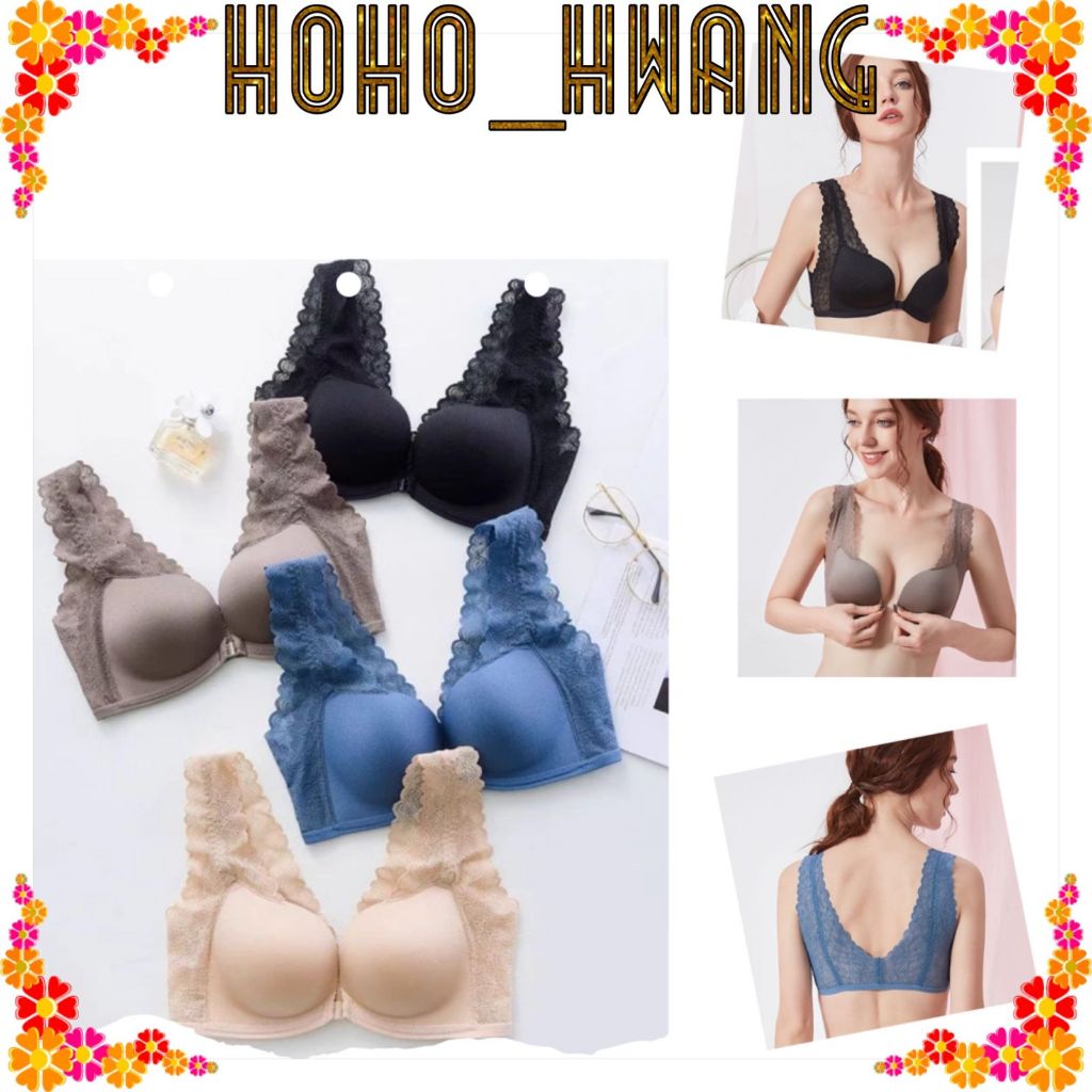 Jual HOHO_HWANG (B-192) Bra Renda BH Wanita Tanpa Kawat Bahan Halus Bralette Elastis Sexy dengan ...