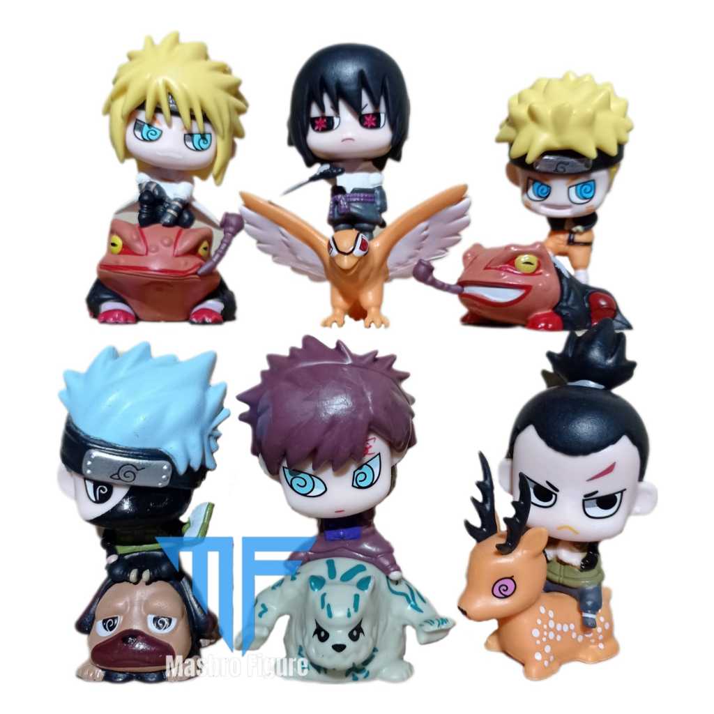 Jual Action Figure Naruto Biju Kakashi Sasuke Shikamaru Set isi 6 pcs ...
