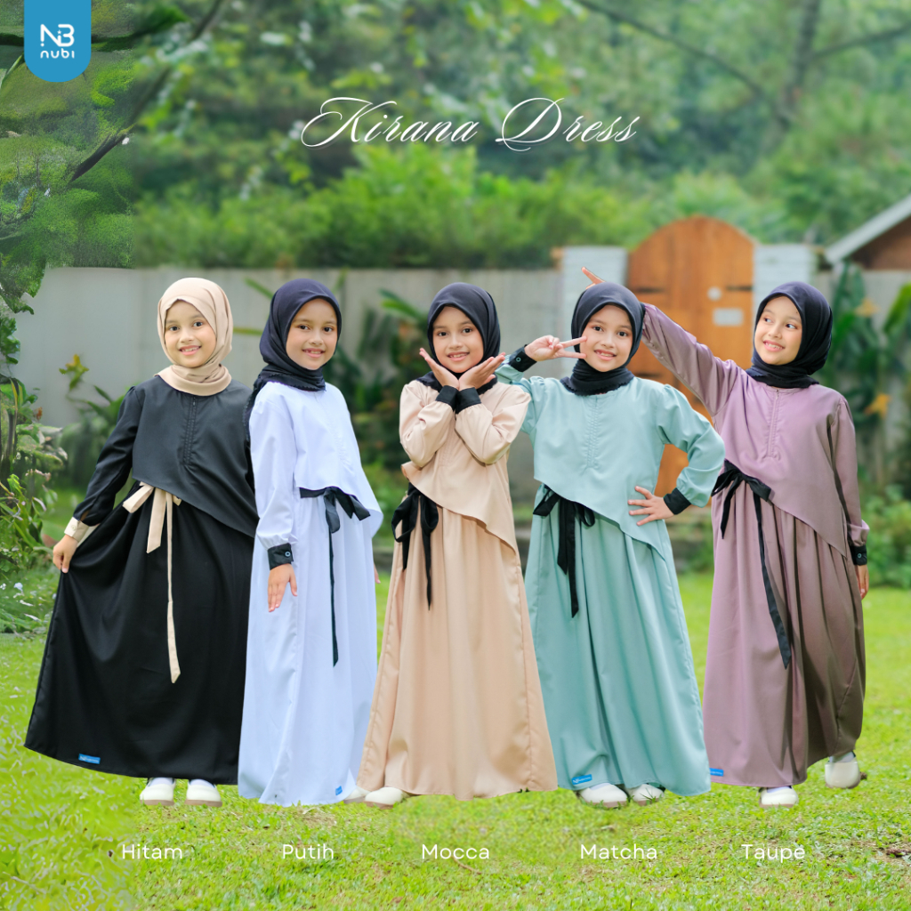 Jual NUBI - Kirana Dress - Gamis Anak 2-14 tahun - Dress Anak perempuan ...
