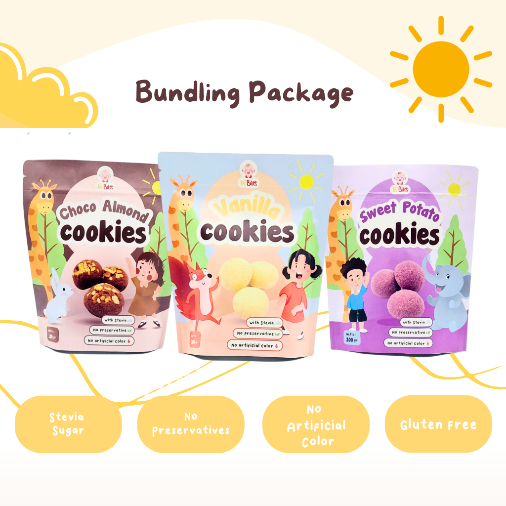Jual BUNDLING PRICE Lil'Bites Cookies Camilan Sehat Anak Gluten Free ...