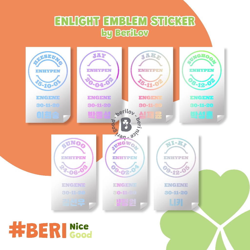 Jual STIKER E N H Y P E N ENLIGHT EMBLEM STICKER GUNAWANBONG STICKER ...