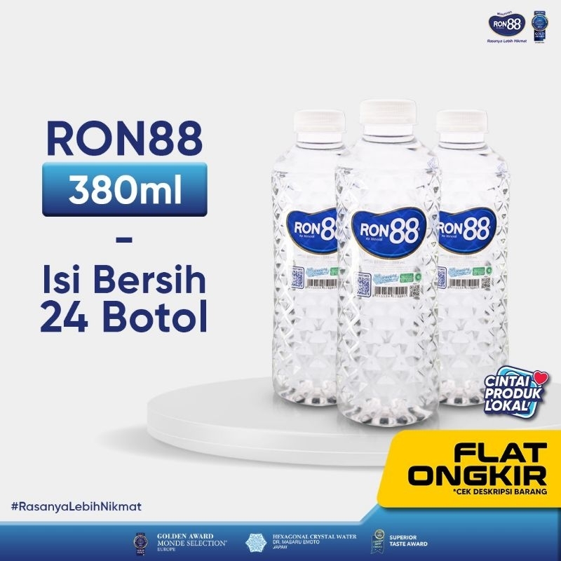 Jual Ron 88 Elite Natural Air Mineral 380 ml Pack (Isi 24 Botol ...