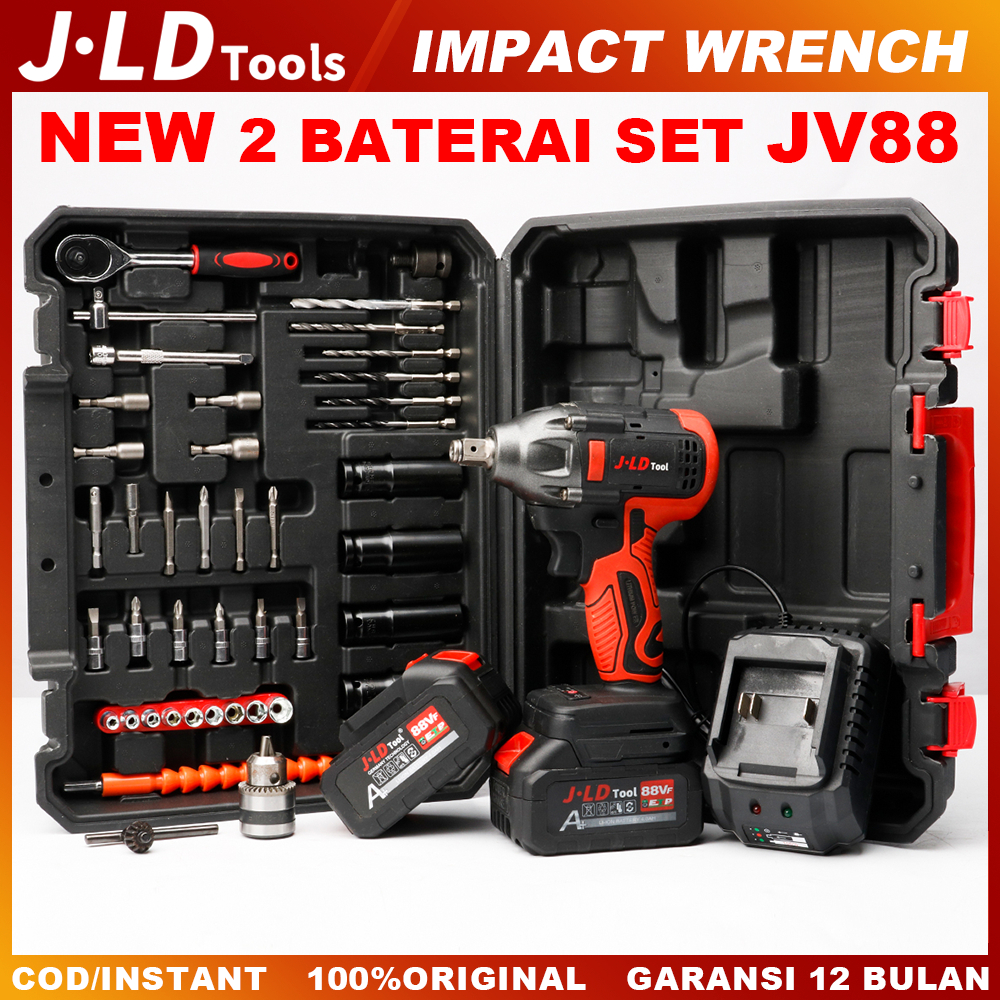 Jual JLD 47Pcs Impact baterai Set 88VF Brushless Impact jld JV88 ...