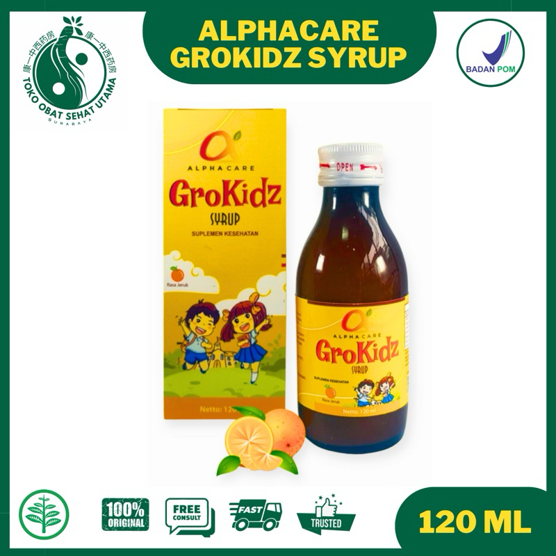 Jual ALPHACARE GroKidz Syrup / Multivitamin Pertumbuhan Anak dan Ibu ...