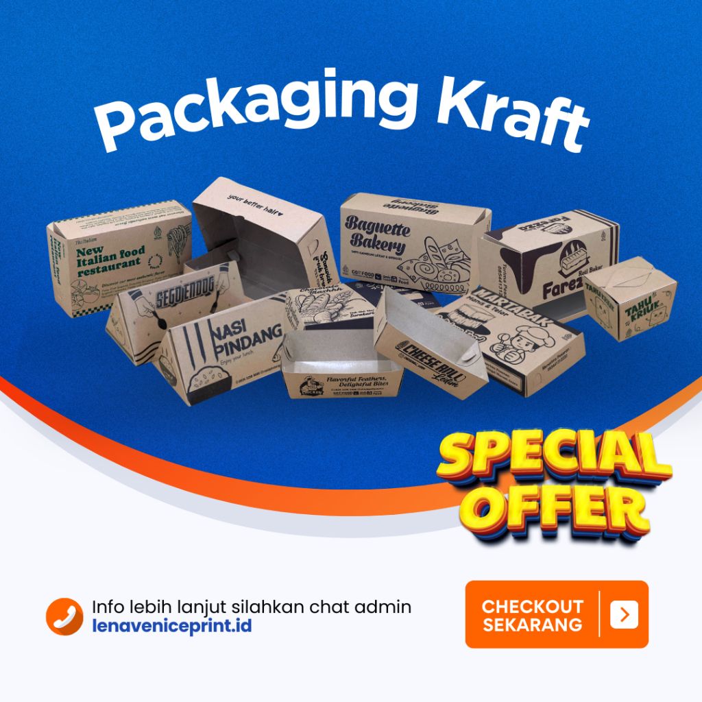 Jual Grosir Packaging Makanan Kraft | Box Kraft | Box Makanan | Custom ...