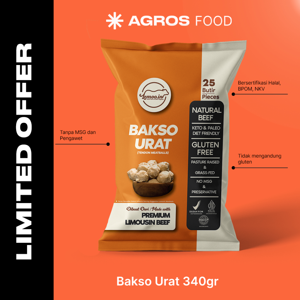 Jual Bakso Urat 340 gr / Non MSG Gluten Free - 1 Pack isi 25 pcs ...